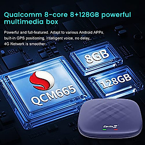 2023 Carlinkit Ai Box Max Android 12, 3 -in -1 for OEM Cable Upgrade CarPlay Android Auto Wireless, 8 core 8+128GB, Built -in GPS Video Music Supports Google Play