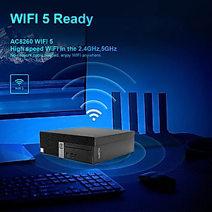 Dell OptiPlex 3040 Refurbished Desktop Computers Small Form Factor PC,16GB Ram 256GB SSD,i5 6500,AC8260 Built-in WiFi,HDMI Dual Monitor Support,Windows 10 Pro,Altec Wireless Keyboard Mouse (Renewed)