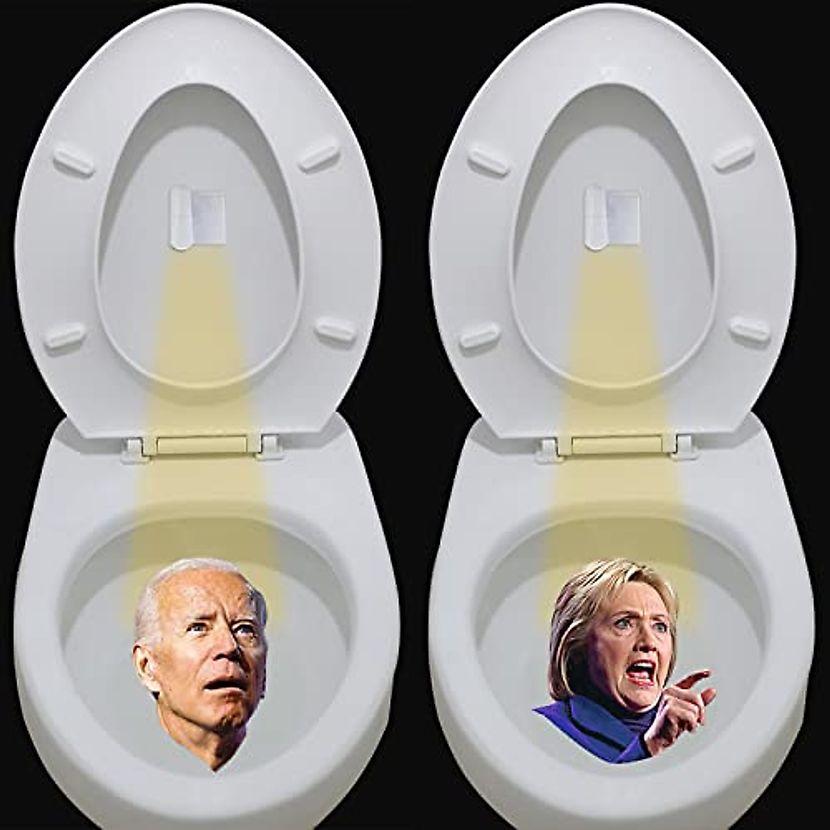 Biden Toilet Light Projector, Joe Biden Toilet Target Light Projector 2.0 with High Definition Funny Democratic Images, Best Gag Gifts for Adults, Funny Gifts for Men (Biden Hilary Harris Pelosi)