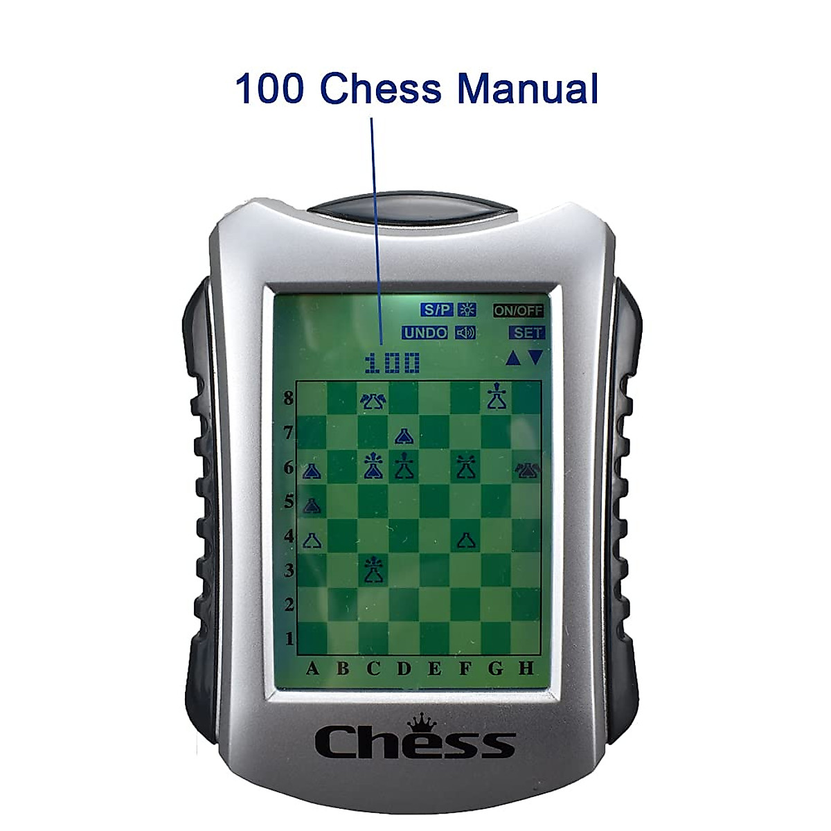 Lyght Handheld Electronic Chess Game, 20 Levels, 100 Built-in Chess Records, Built-in Connect Four and Checker Game,