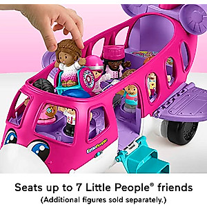 Fisher-Price Little People Barbie Toddler Toy Little Dream Plane with Lights Music & Figures for Pretend Play Ages 18+ Months