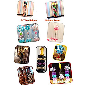 LANGXUN 2 Sets DIY Balloon Column Stand Kits For Birthday Decorations, Wedding Decorations, Party Decorations, Christmas Balloon Decorations