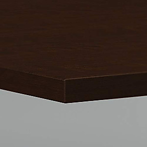 Bush Business Furniture 120" x 48" Boat Top Conference Table with Wood Base, Mocha Cherry