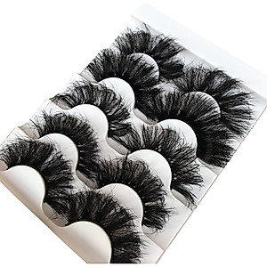Gmagictobo Lashes False Eyelashes Fluffy Dramatic 3D Faux Mink Lashes Pack Long Thick Volume Soft Strips Fake Eye Lashes 5 Pairs Multipack