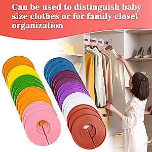 30PCS Closet Dividers Clothes Organizers - Sukh Girl Boy Closet Organizers Clothes Dividers Closet Labels Closet Separators Garment Organizer Hanger Markers Closet Size Dividers 10 Assorted Colors
