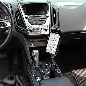 Limitless PhoneStation Car Cup Holder Phone Mount with Adjustable Base, Flexible Neck & Air Vent Clip for iPhone/Samsung/Note/Galaxy & More