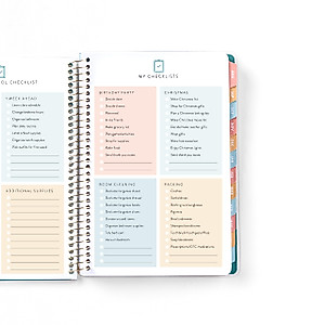 PPP Academic Planner 2023-2024 (Floral) - Student Planner | Weekly & Monthly Checklist | Class Schedule Layout | Budget & Savings Worksheets | Sturdy Coil Binding w/Stickers | Poly Laminated Cover…