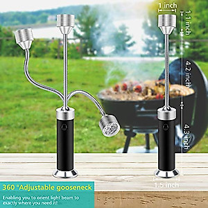 ANSAUCT BBQ Grill Light, LED Grill Lights for BBQ Lights for Grill Magnetic Grill Light Outdoor for Grilling at Night 360 Degree Flexible Gooseneck Grill Lights Waterproof Heat Resistant