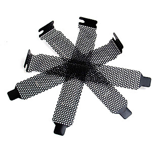 AUEAR, 10 Pack Black PCI Slot Cover Hard Steel Filter Blanking Plate with Screws