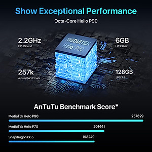 UMIDIGI Bison 2 Rugged Smartphones Unlocked,6GB+128GB Android 12 IP68/IP69K Waterproof Shockproof Phone 6150mAh Battery with 6.5" Large Full Screen Smartphone 48MP Main Camera 4G Cell Phone - Black