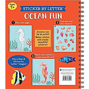 Brain Games - Sticker by Letter: Ocean Fun (Sticker Puzzles - Kids Activity Book)