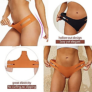 Ameetorie 6 Pack Seamless Underwear For Women Low Rise Sexy Panties Underwear No Show Thongs For Women S-XL