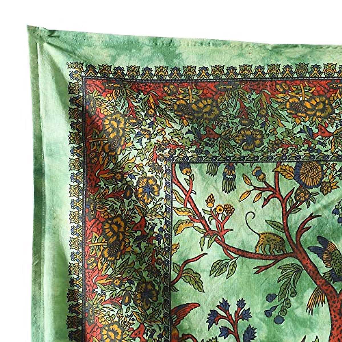 Popular Handicrafts Tapestry Tree of Life Hippie Tie dye Psychedelic Wall Hanging - Indian Maditation Gypsy Bohemian Hippy Dorm Room Decor Poster Green 30 x 40 Inch