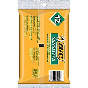 Bic Single Blade Shavers Sensitive Skin - 12 ct (3 packs of 12)