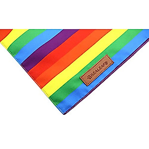 Realeaf Pride Dog Bandanas 2 Pack, LGBT LGBT+ Rainbow Scarves Bibs for Dogs, Premium Durable Fabric, Triangle Reversible Bandana for Small Medium Large and Extra Large Dogs Pets (Pride Day, X-Large)