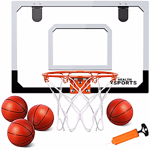 YIFUHH Indoor Basketball Hoop for Kids with Electronic Scoreboard and Sounds Mini Basketball Hoop Set with 3 Balls for Door & Wall for Adults Boys Teens 3 4 5 6 7 8 9 10 11 12