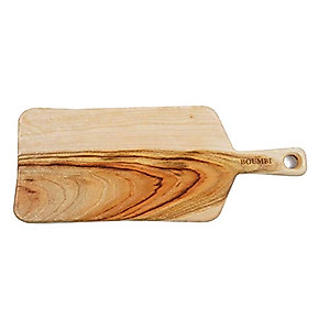 BOUMBI Fragrant Camphor Laurel Wood Cutting Board with Handle(15.7x6.3x0.55 inches paddle)