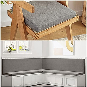 Custom Bench Cushion, Personalized Size Bench Pad with Non-Slip Bottom Bay Window Seat Cushion Indoor, Garden Patio Bench Cushions for Outdoor Furniture, Long Chair Pad for Swing Porch (3.15" Thick)