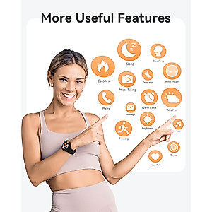 Parsonver Smart Watch, Answer/Make Calls,1.43" HD Touch Screen Fitness Watch for Men Women with 100+ Sport Modes IP68 Waterproof, Heart Rate Blood Oxygen Sleep Monitor for Android iOS Phones, Black