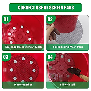 RooTrimmer 100 Pack 68MM, 2.7 inch Round Mesh Nets for Block Soil Leaking of 4 inch Nursery Pots(or Other Pots Bottom Around 2.7")