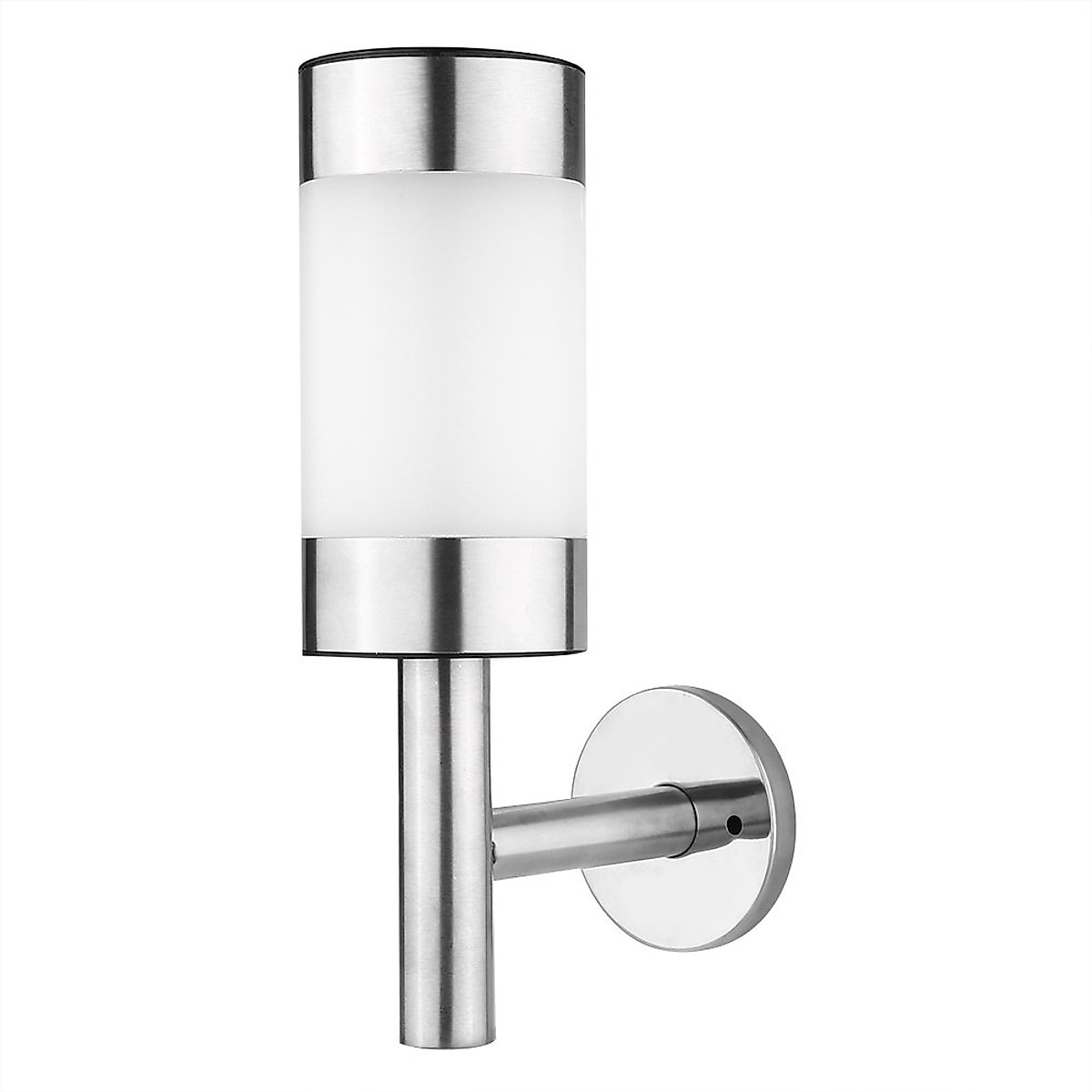 Mumusuki Solar Lights, 2 Pack Stainless Steel LED Solar Power Light Corridor Light Outdoor Wall Mount Lamp for Landscape Garden Yard Sensor Lamp Home Fence Decoration