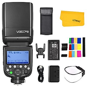 Godox V860III V860III-S TTL Flash for Sony, 2.4G 1/8000S HSS Flash Speedlite, 7.2V/2600mAh Li-ion Battery, 10 Levels LED Modeling Light, Speedlight Compatible for Sony Camera