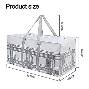 UL Source Moving Bags Extra Large Tote Storage Space Saver Bags 8PACKS Closet Organization Heavy Duty Storage Moving Bags with Zipper and Strong Handles for Shoes,Blanket,Pillow, Moving Supplies,Clothes Storage
