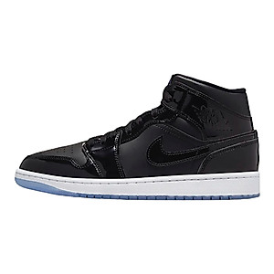 NIKE Air Jordan 1 Mid Space Jam (us_Footwear_Size_System, Adult, Men, Numeric, Medium, Numeric_10) Black/Dark Concord-white