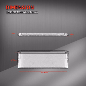 DaierTek 3pcs 1590BB Aluminum Metal Stomp Box Case Guitar Pedal Enclosure Effect Enclosure Stomp Box Unpainted 120x94.5x34MM