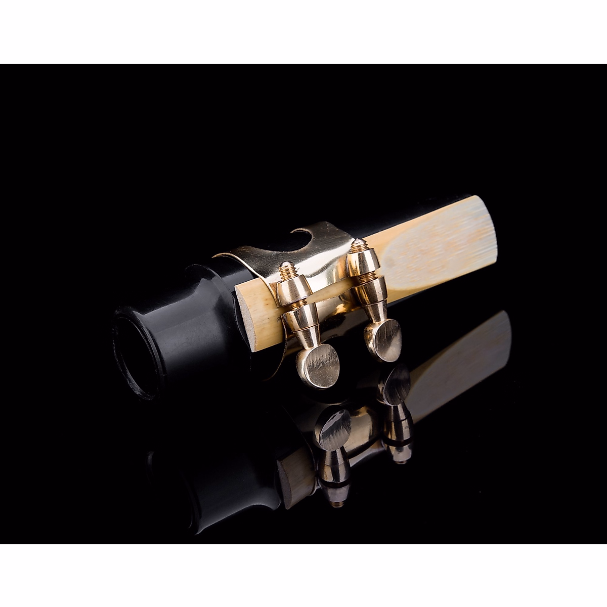 Glory Alto Saxophone Mouthpiece Kit with Ligature,one reed and Plastic Cap-Gold