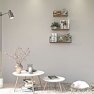 CRUGLA Floating Bathroom Wall Mounted Shelves 6 Sets