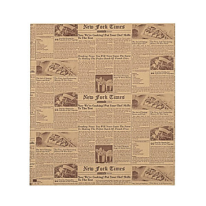 Bag Tek 10" x 9" Double Open Bags, 100 Large Deli Paper Sheets - Disposable, Greaseproof, Newsprint Paper Deli Wrap Liners, For Snacks, Cookies, And More, - Restaurantware