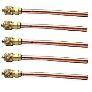 Rannb Air Conditioner Filling Access Valve Spare Part Monodirectional 6mm Tube OD - Pack of 5