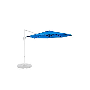 Formosa Covers Replacement Umbrella Canopy for 11ft 8 Rib Supported Bar Cantilever Market Outdoor Patio in Capri Blue Rib Length 64" to 66" Premium Vibrant Olefin Fabric (Canopy Only) (11ft 8 ribs)