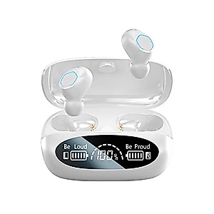 Hot6sl TWS Bluetooth Earbuds, Bluetooth 5.2 Earbuds eadset Wireless Sports Touches Waterproof Super Long Battery Life Music Binaural Subwoofer Earplugs