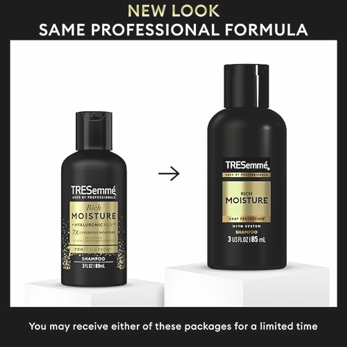 TRESemmé Rich Moisture Hydrating Shampoo for Dry Hair Formulated With Pro Style Technology 3 Fl Oz