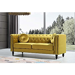 US Pride Furniture S5612-SF Sofas, Strong Yellow