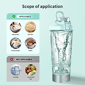 BLACKUBE Electric Protein Shaker Bottles - 24 oz Rechargeable Vortex Mixer Cup | BPA Free | Made with Tritan | For Making Protein Shakes