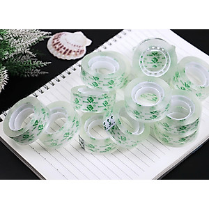 BOMEI PACK 48 Rolls Crystal Clear Transparent Tape, Stationery Tape Refills Rolls for Dispenser, 3/4 in x 1000 in,1 inch Core, Gift Wrapping Tape for Office, School and Home