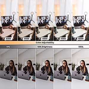 Lume Cube Video Conference Lighting Kit LITE Edition with Stand | Computer Light for Video Conferencing & Live Streaming | Laptop Light & Mount with Adjustable Brightness and Color Temperature