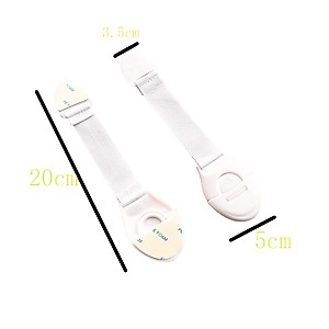 Chironal 10pcs/set Child Safety Lock Security Protector Drawer Door Cabinet Lock Plastic Protection Kids Safety Door Lock (Cloth belt lock Dark brown)