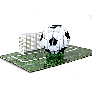 Soccer Pop Up Birthday Card, 3D Greeting Card, Congratulations Card for Sports Fan, Soccer Team