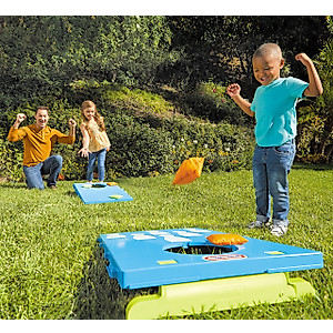 Little Tikes 5-in-1 Cornhole Game Set Indoor Outdoor Toy w Bowling, Tic Tac Toe, Ball Toss, Lawn Darts, 16 Accessories: Bean Bags, Balls, Darts- Gift for Kids & Families, Toy For Boys Girls Ages 2 3 4