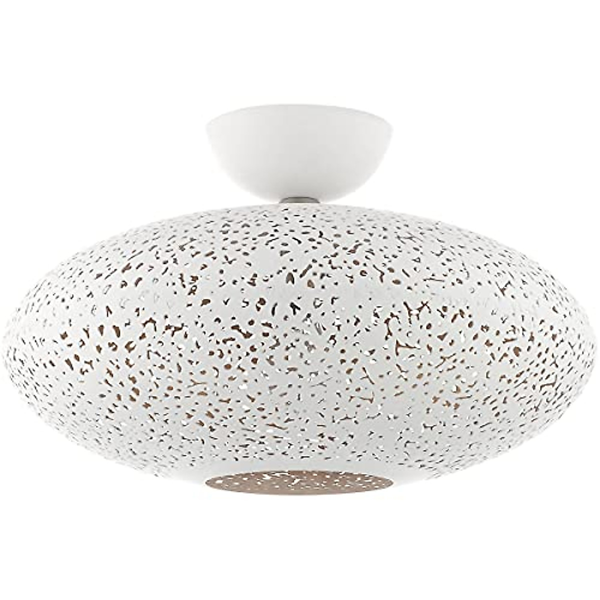 Livex Lighting 49183-03 1 Light White Semi Flush Mount
