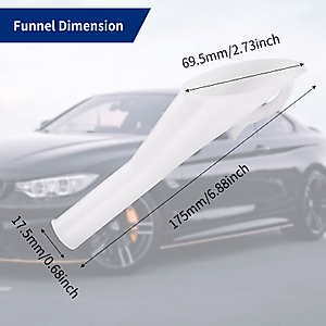Fuel Filler Funnel for Ford Focus F150 Mercury Lincoln, Replacement Part# 8U5Z-17B068-B 8U5A-17B068-AD Ford Fuel Tank Filler Tube Neck Sleeve