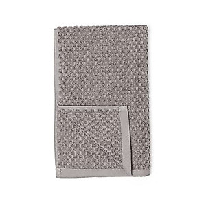 Amazon Basics Odor Resistant Textured Hand Towel, 16 x 26 Inches - 6-Pack, Dark Gray