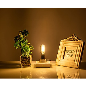 SHUWDKAR E14 LED Bulb 4W Equal 40W LED Candelabra Bulb Warm White 2700K T6 Clear Vintage E14 European Base Edison Bulb for Chandeliers,Ceiling Fan,Pendant,6 Pack