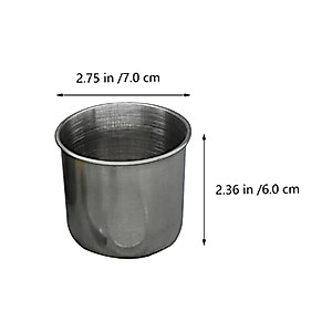 POPETPOP Bird Water Dispenser Bird Feeding Cups, Parrot Food Bowl Clamp Holder Coop Cup, 1 Set Dish Stainless Steel Bird Bowls Parrot Feeders Water Cage Bird Water Dispenser Parakeet