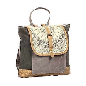 Myra Bag Daisy Delight Upcycled Canvas Backpack S-1287