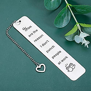 Funny Coworker Gift for Colleague Friend Women Men Work Bestie Employee Appreciation Bookmark for Female Book Lovers Leaving Christmas Farewell Valentine Stocking Stuffer Birthday Retirement Promotion
